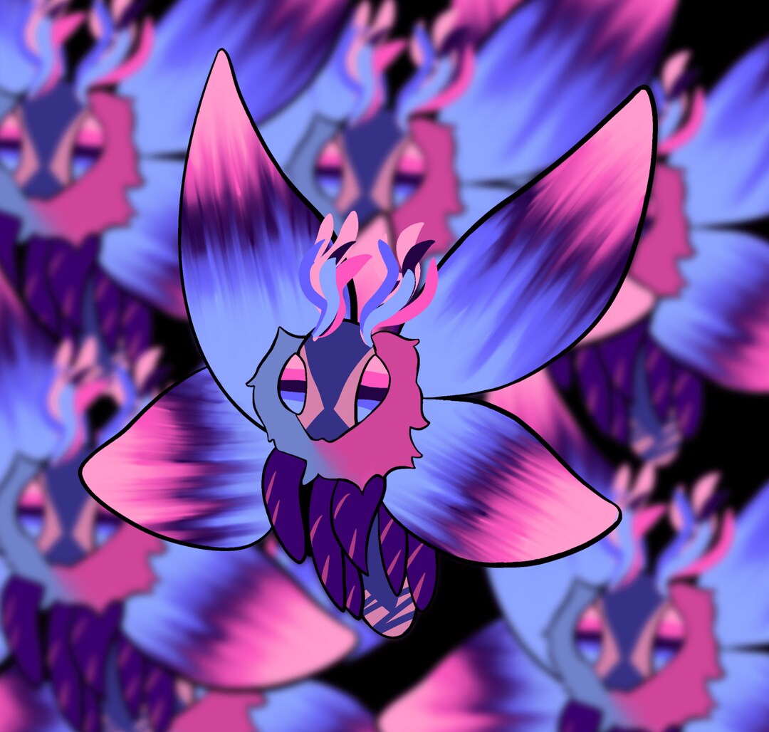 Omnisexual Pride Flag Moth Sticker Omni /pansexual /pan /bisexual/ Bi ...