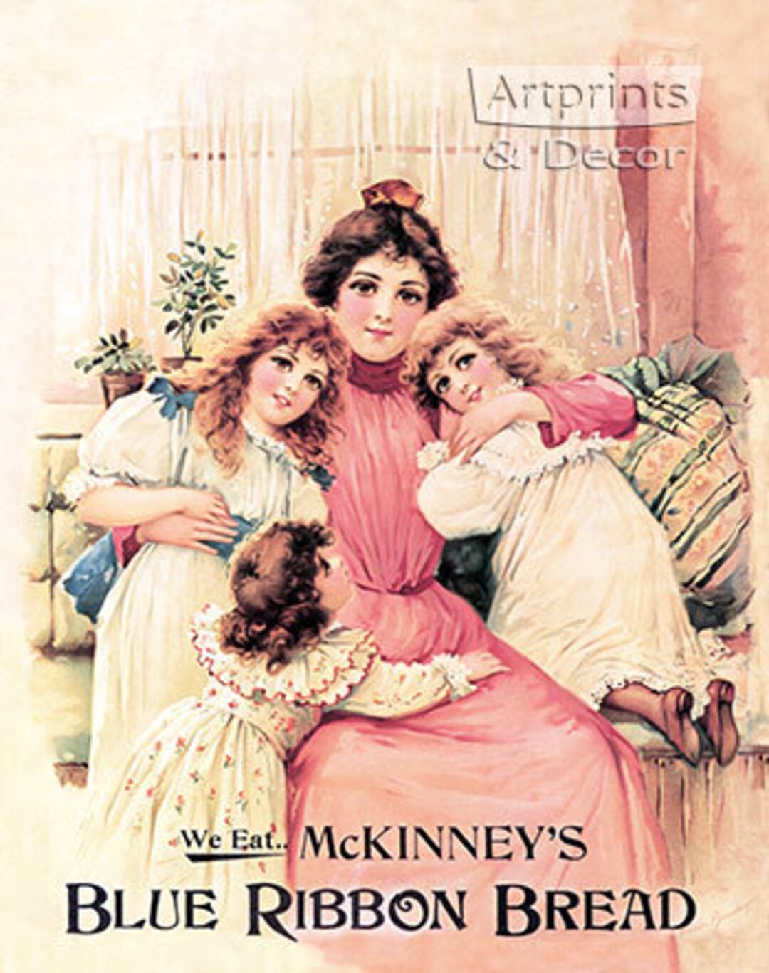 Blue Ribbon Bread - Vintage Ad - Art Print 11 X 14 - Etsy