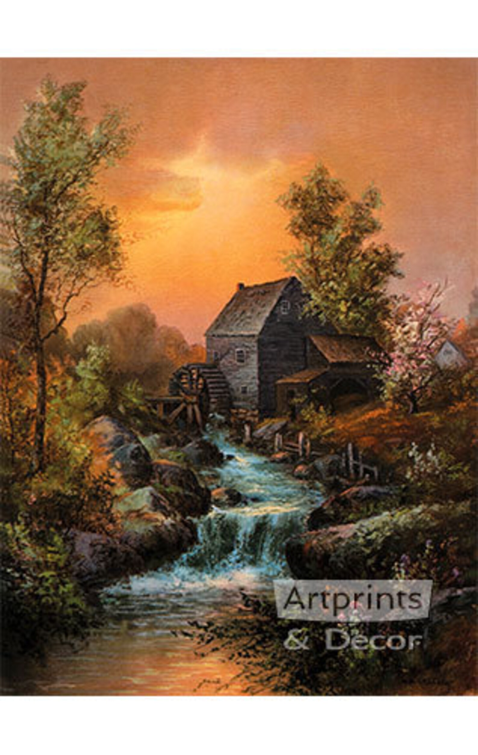 By the Old Mill Stream - Art Print - Etsy