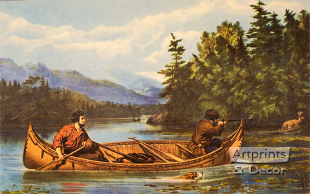 American Hunting Scenes A Good Chance - Art Print - 13 X 8 - Etsy