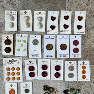 Vintage Button Lot, Streamline Button, JHB Buttons, Old Sewing Buttons ...