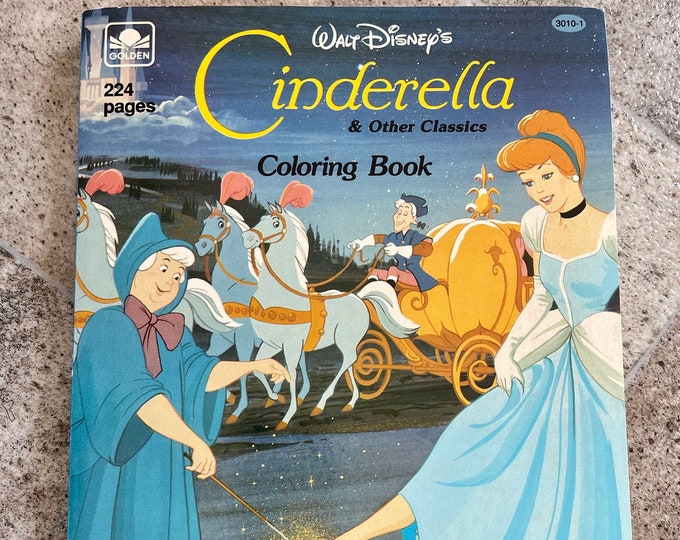 1990s Coloring Book, Cinderella Coloring, Disney Coloring, Vintage ...