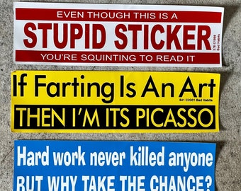 Vintage Bumper Sticker - Etsy