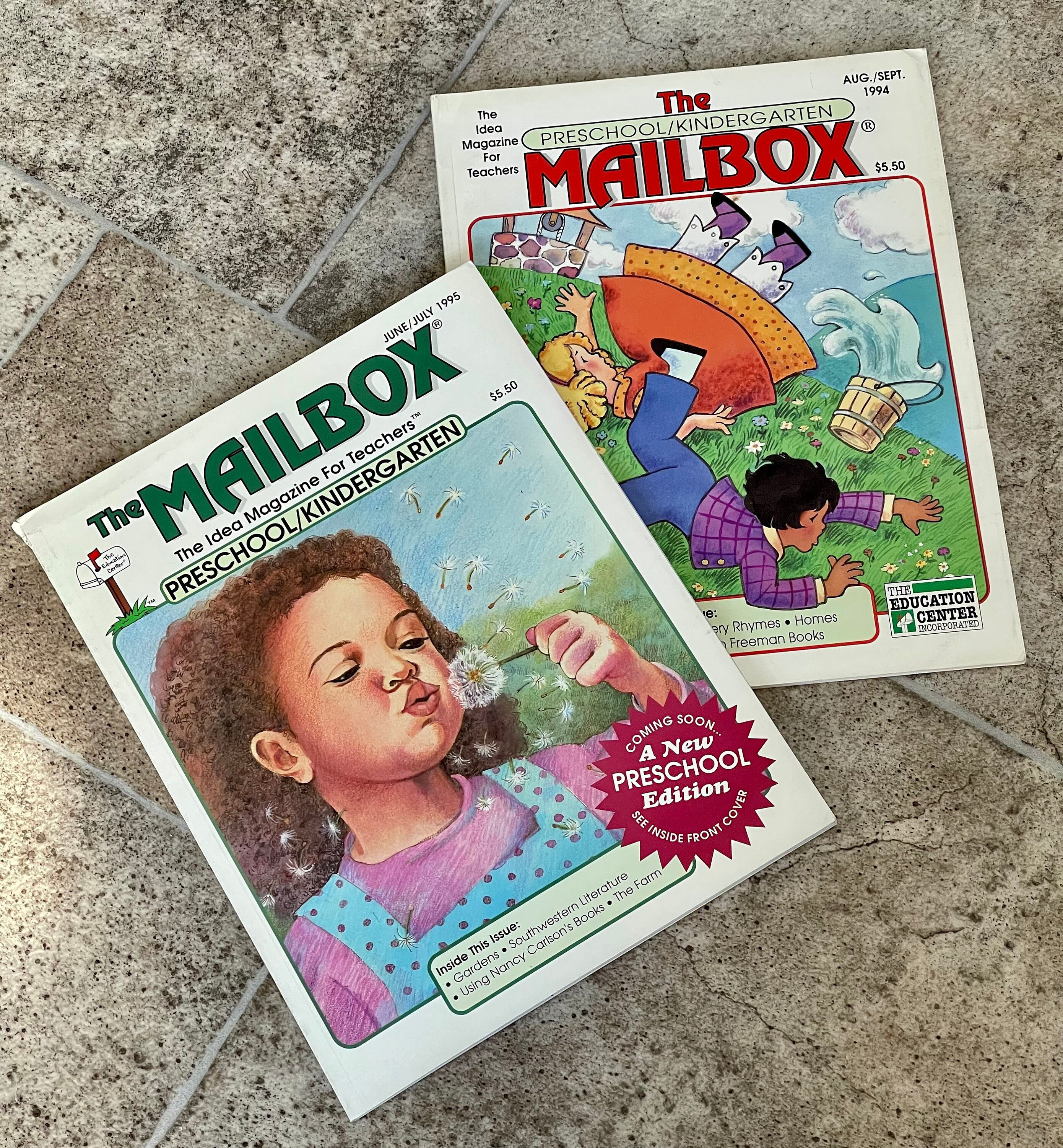 Vintage the Mailbox Magazine Lot 1994 1995 Preschool Kindergarten ...