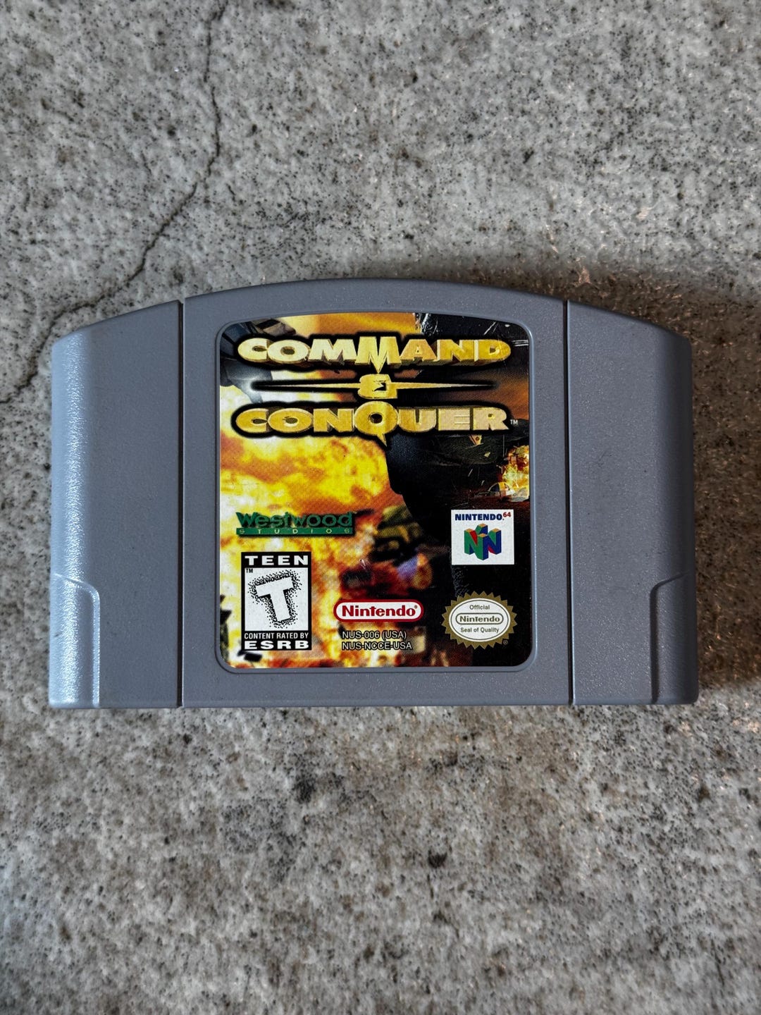 Vintage 1997 Command & Conquer Nintendo 64 Game Cartridge, Vintage Command and Conquer Nintendo ...