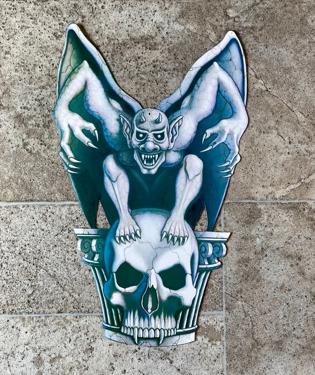 Vintage Amscan Gargoyle Die Cut Halloween Decoration, Gargoyle, Vintage ...