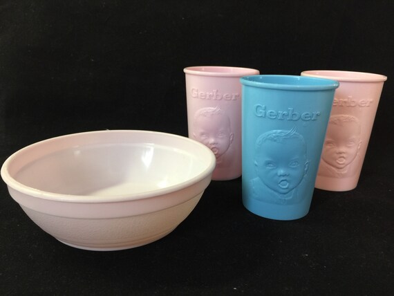 Vintage Gerber Products Co. Cups and Bowl Gerber Vintage - Etsy