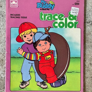 Vintage 1986 My Buddy A Real Pal Paint With Water Color Book and My ...