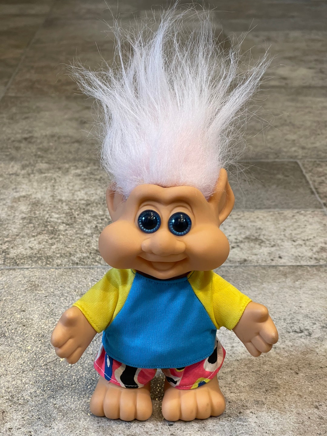 Vintage 1991 Troll Figure With White Hair, 1990's Troll, Vintage Troll ...