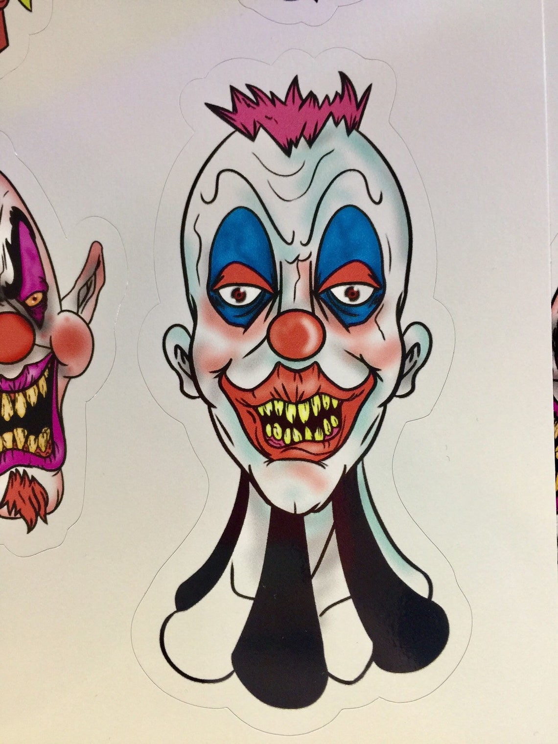 Killer Clown Evil Clowns Clown Stickers Creepy Stickers | Etsy