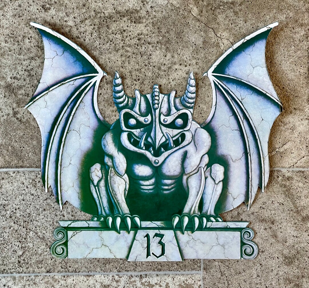 Vintage Amscan Gargoyle Die Cut Halloween Decoration, Amscan Gargoyle ...
