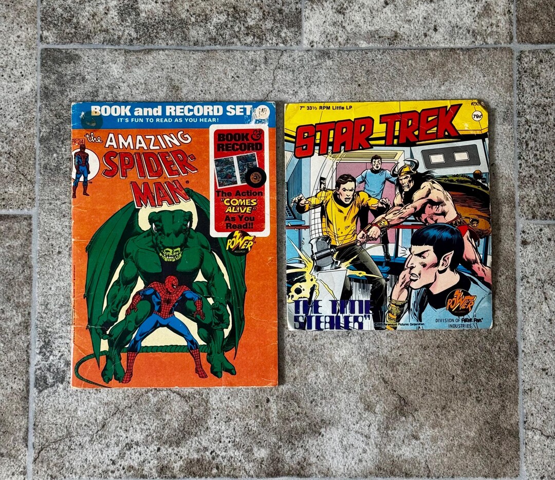Vintage 1974 the Amazing Spider-man & 1975 Star Trek the Time Stealer ...
