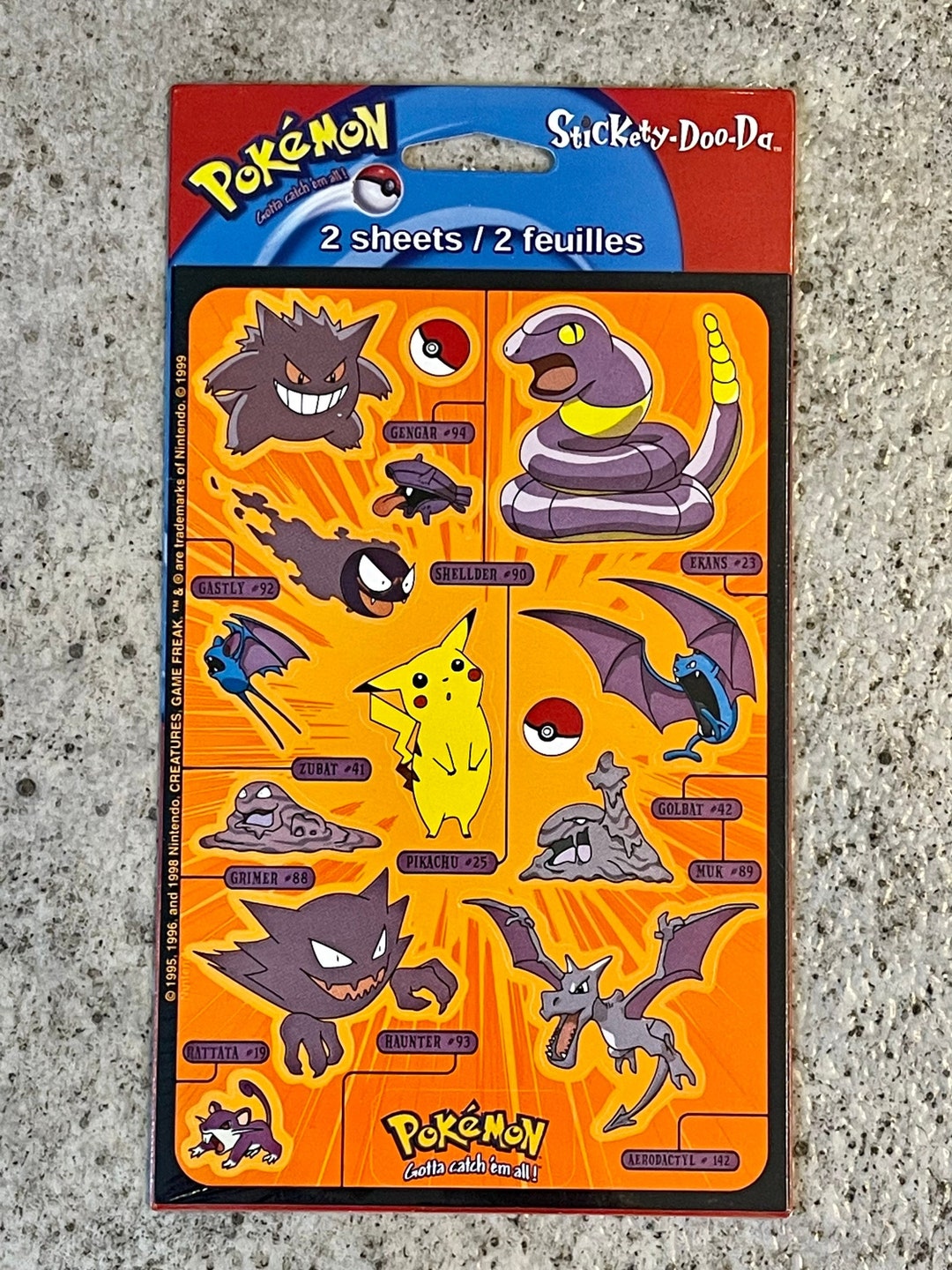Vintage 1998 American Greetings Nintendo Pokemon Stickers, 1990's ...
