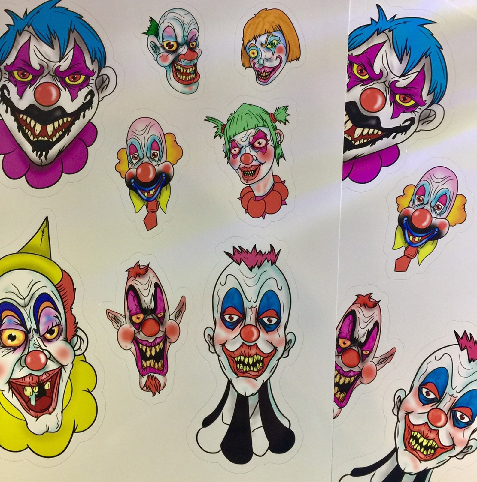Killer Clown Evil Clowns Clown Stickers Creepy Stickers | Etsy