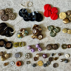 Vintage Button Lot, Mixed Button Lot, Vintage Buttons Mix, Vintage ...