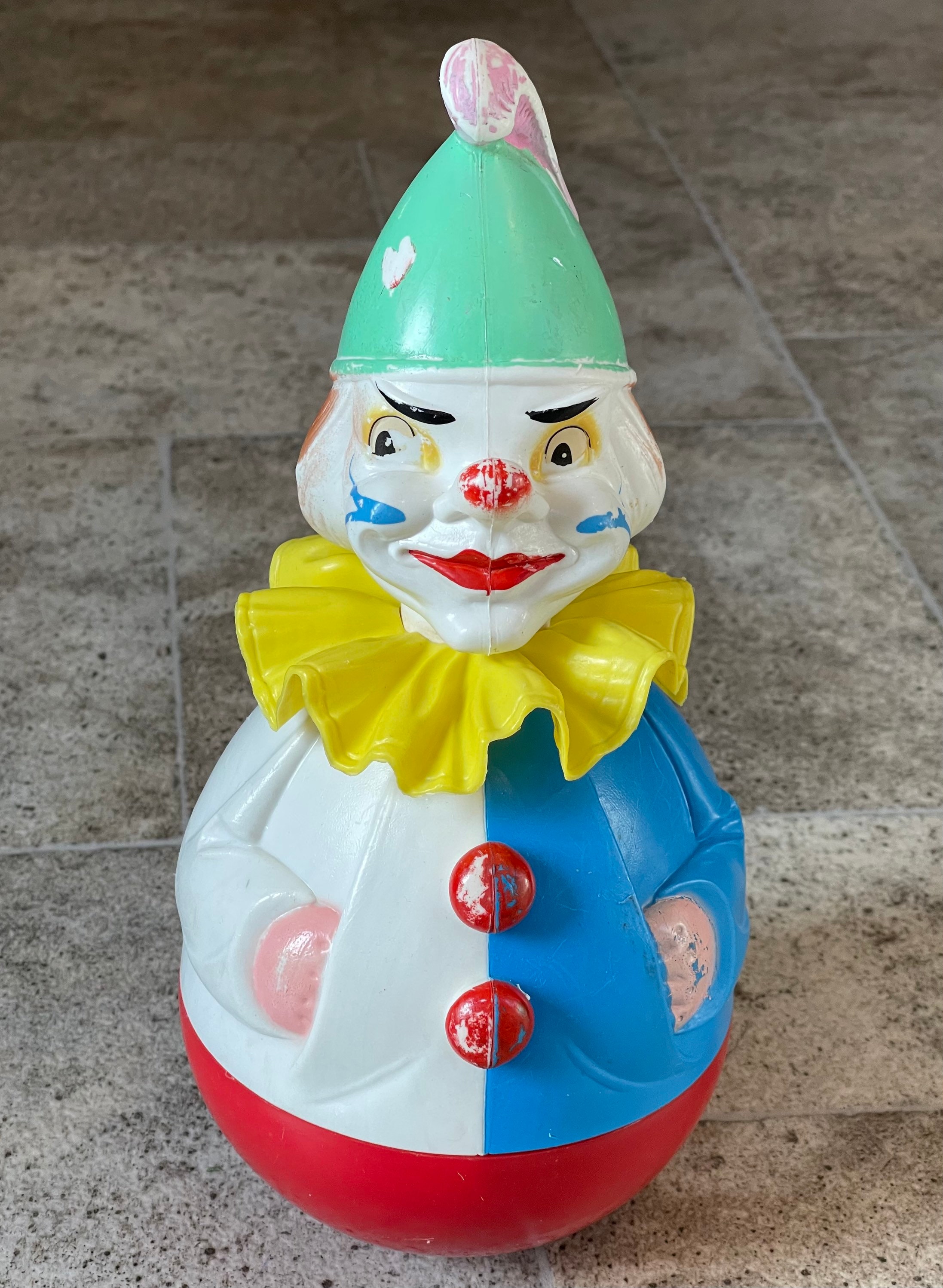 Vintage Clown Roly Poly Plastic Clown Toy Old Clown Toy - Etsy