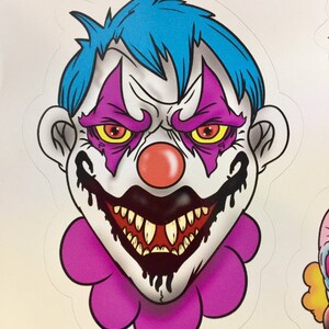 Killer Clown, Evil Clowns, Clown Stickers, Creepy Stickers, Scary ...