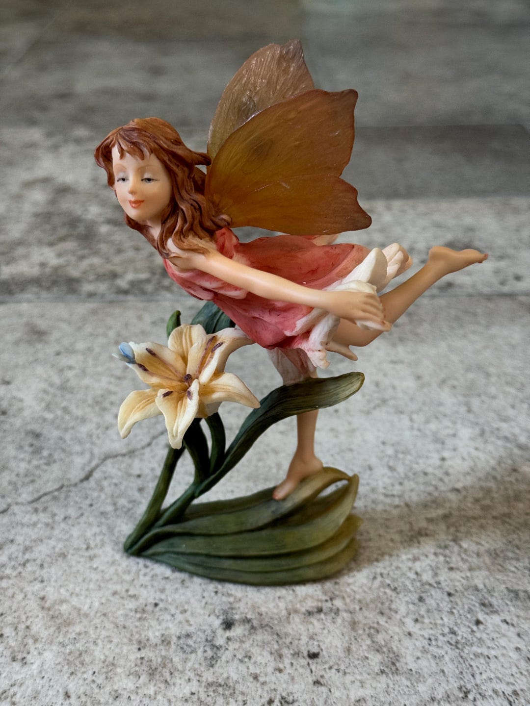 Meadow Fairies Resin Figurine – Fairy With Lily Flower – Original Box ...