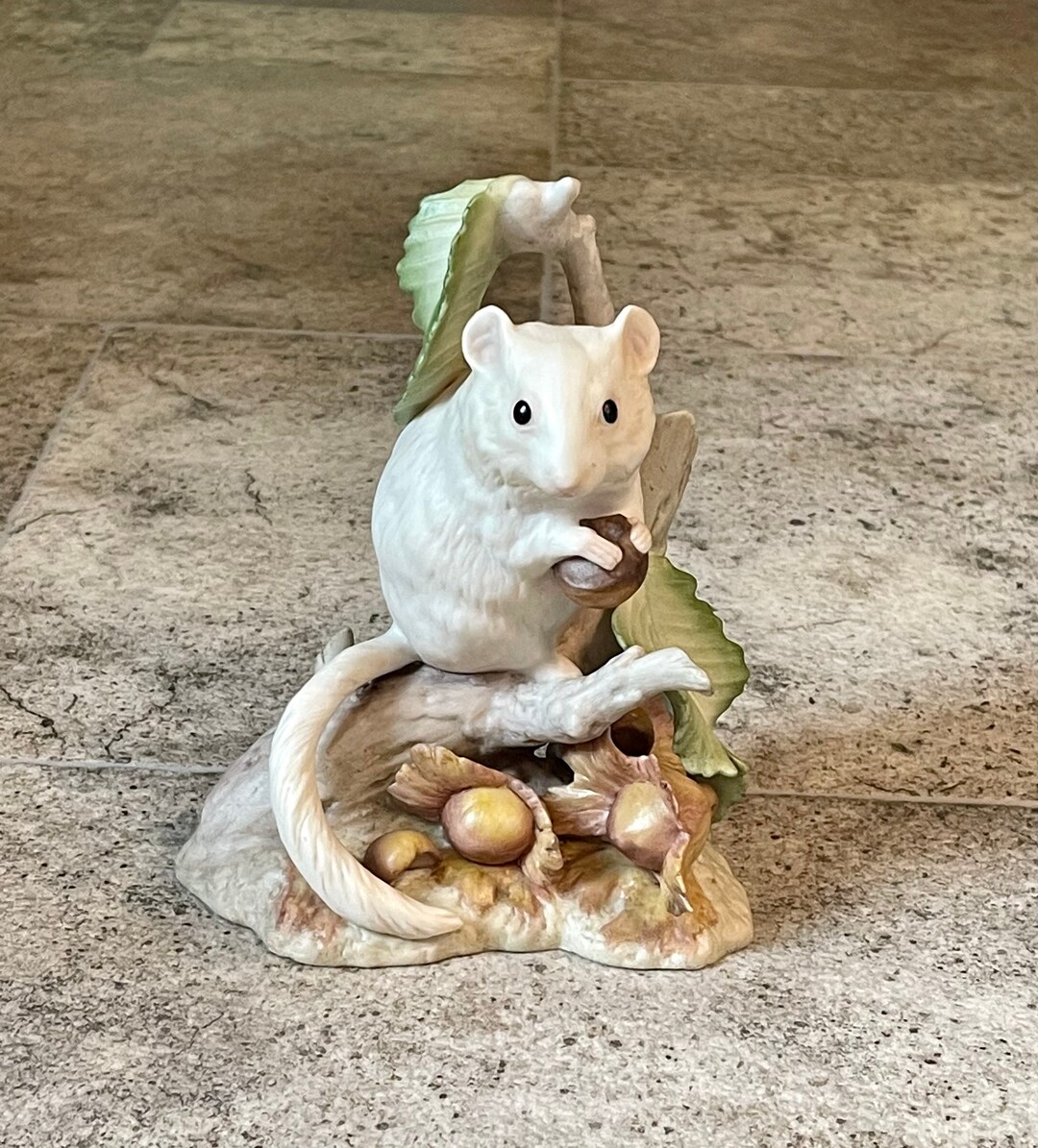 Vintage Cybis Porcelain Dormouse Maxine With Acorns Figurine, Cybis ...
