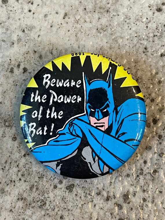 Vintage 1980's Batman Pinback Button, Batman Button P… - Gem