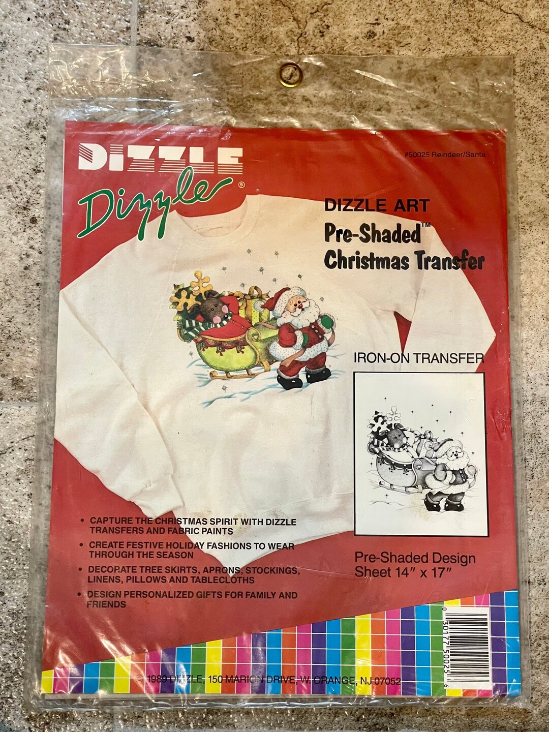 Vintage 1989 Dizzle Art Pre-shaped Iron on Christmas Transfer - Etsy