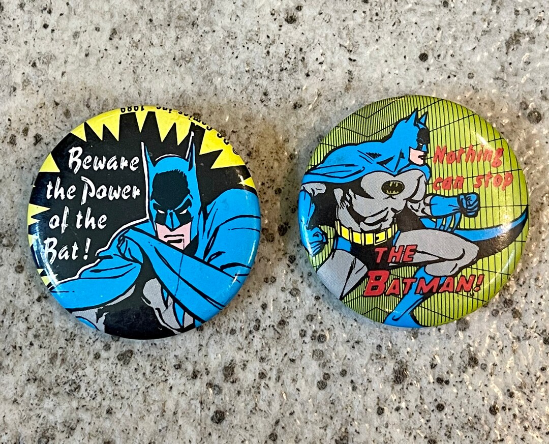 Vintage 1980's Batman Pinback Button, Batman Button Pin, Vintage Batman ...