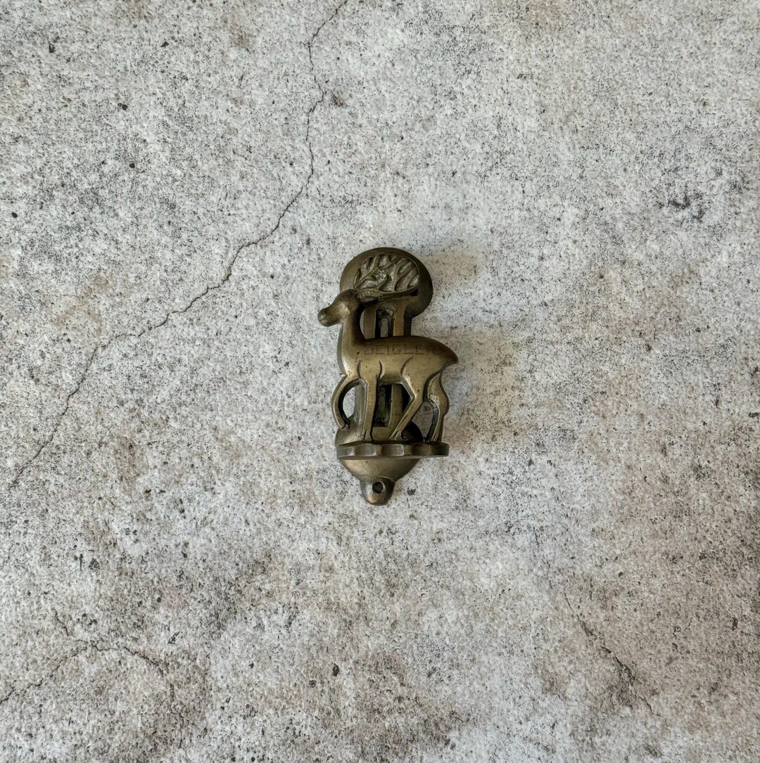 Vintage Brass Stag Deer Buck Door Knocker With SEIGLER Inscribed on the ...
