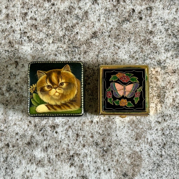 Cat Pill Box - Etsy
