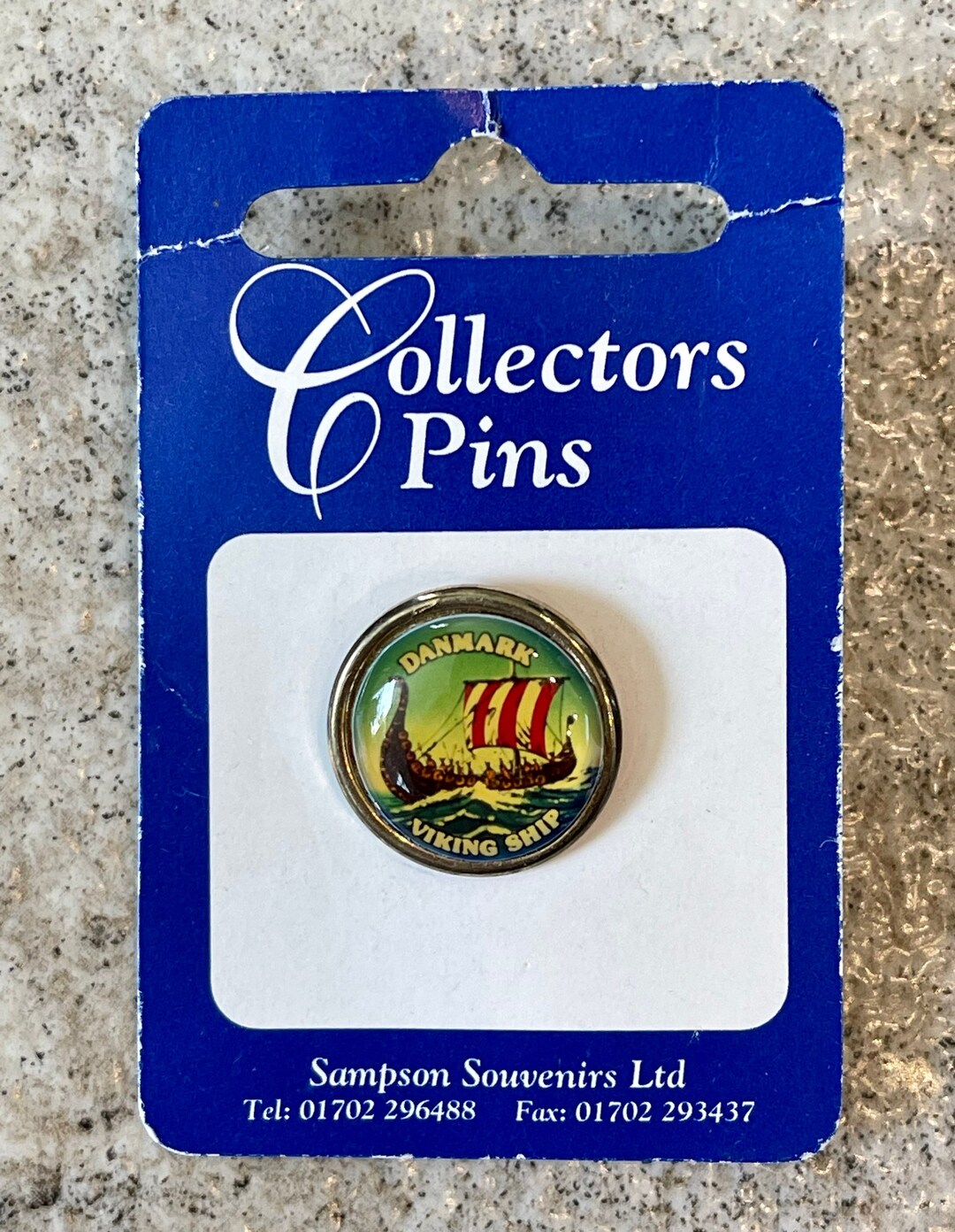 Vintage Collectors Danmark Viking Ship Hat Pin by Sampson Souvenirs ...