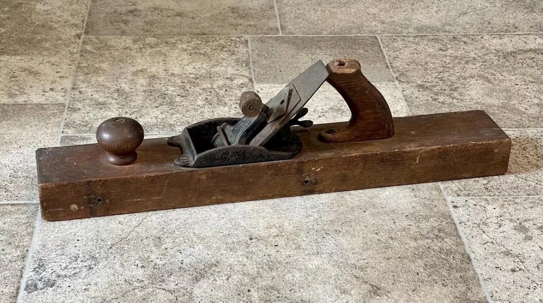 Vintage Metal and Wood Hand Plane, Vintage Wood Hand Planer, Vintage ...