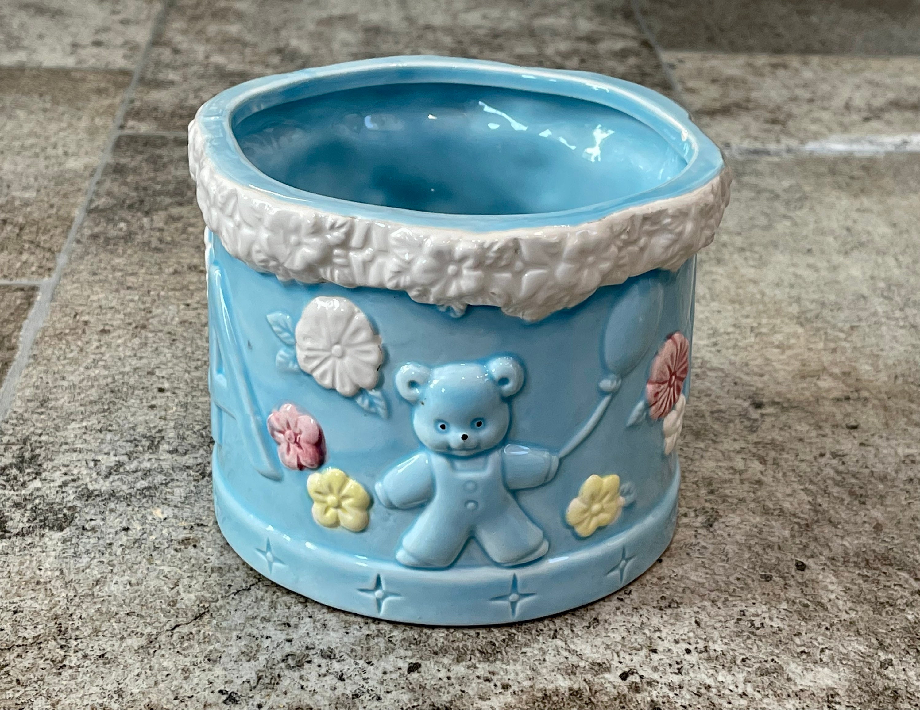 Vintage Baby Shower Planter Vintage Blue Baby Planter - Etsy