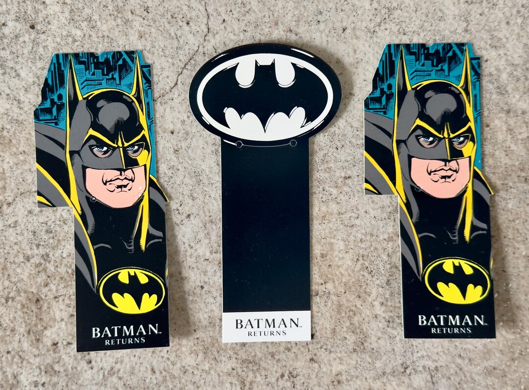 Set of 3 Vintage 1992 Batman Returns Bookmarks – DC Comics – Michael ...