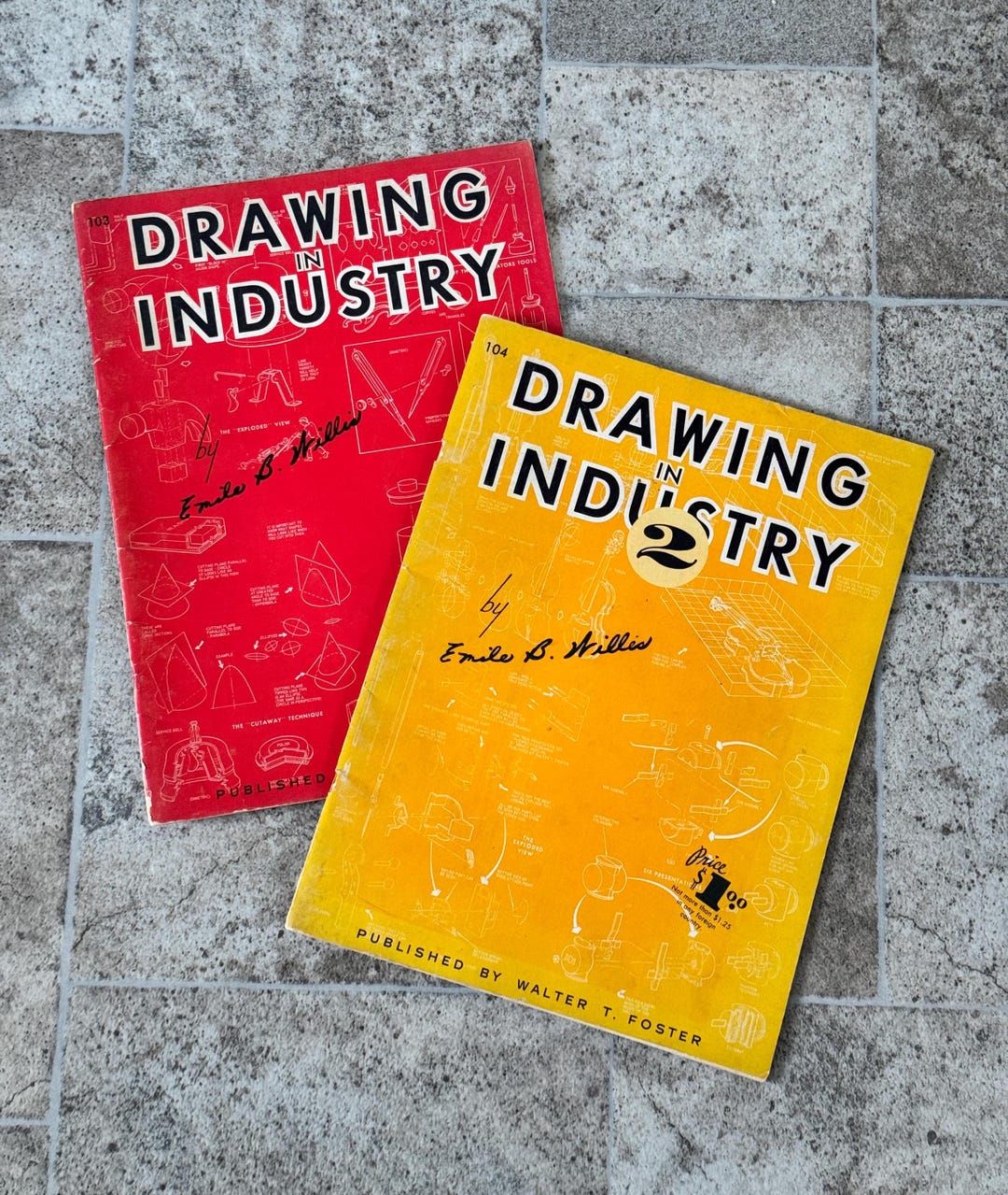 Vintage Walter T. Foster “drawing in Industry” Books – Industrial Art ...