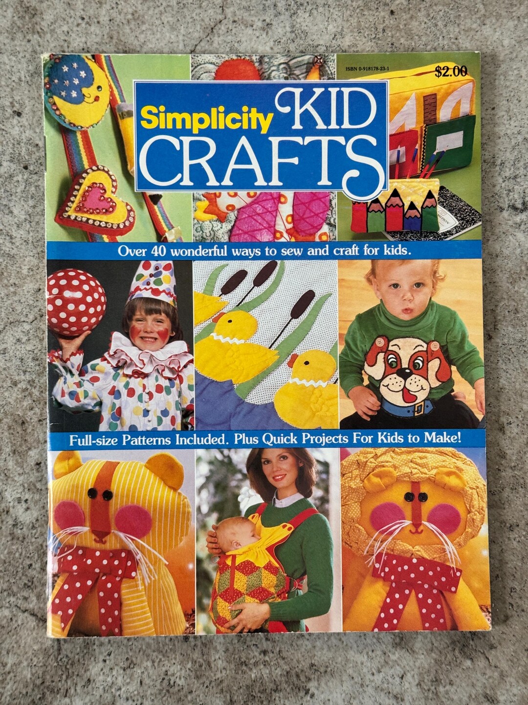 Vintage 1981 Simplicity Kid Crafts Book – Over 40 Sewing & Craft ...