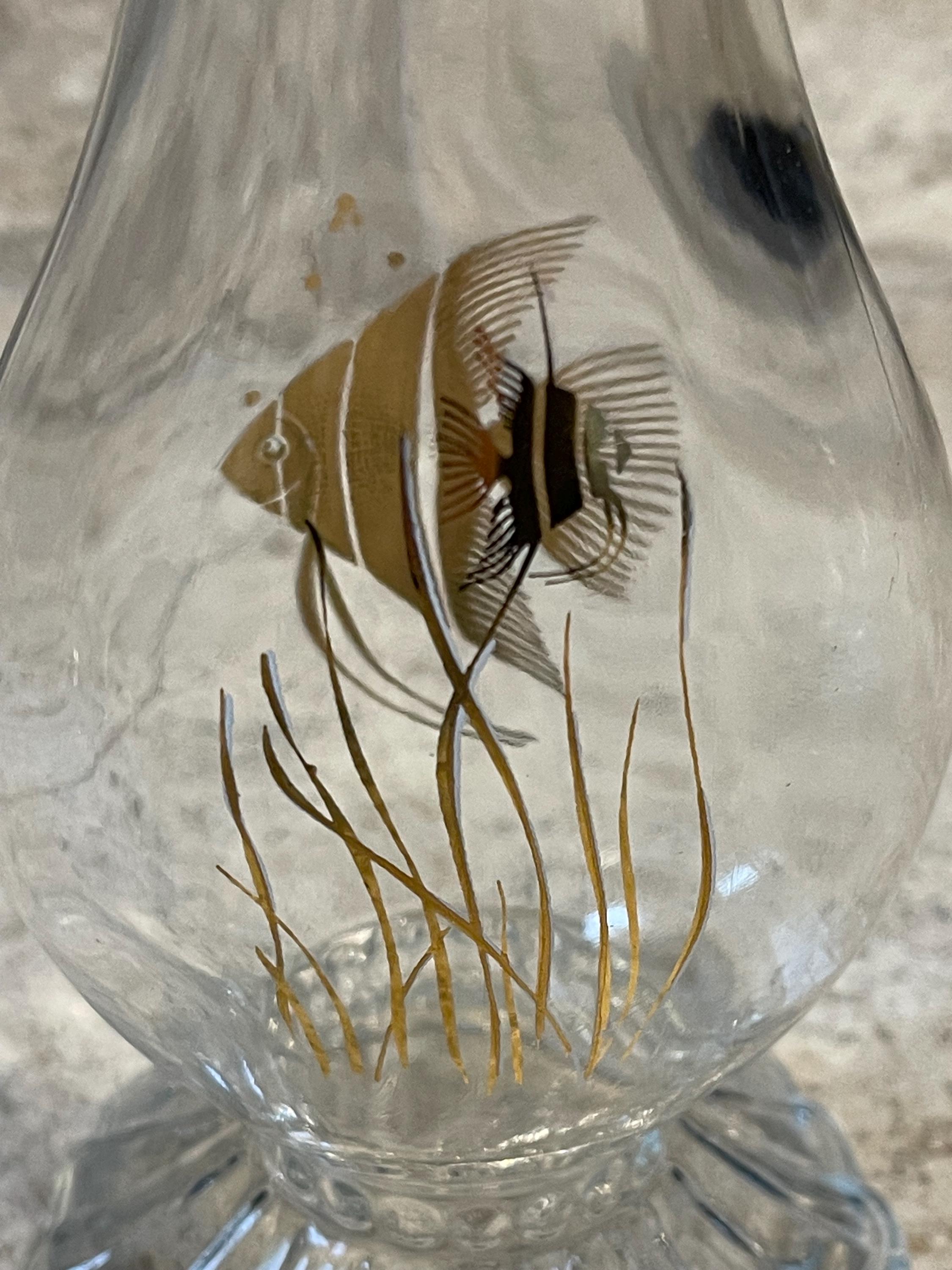 Vintage 1978 Avon Sea Fantasy Angel Fish Bath Oil Glass Decanter - Etsy