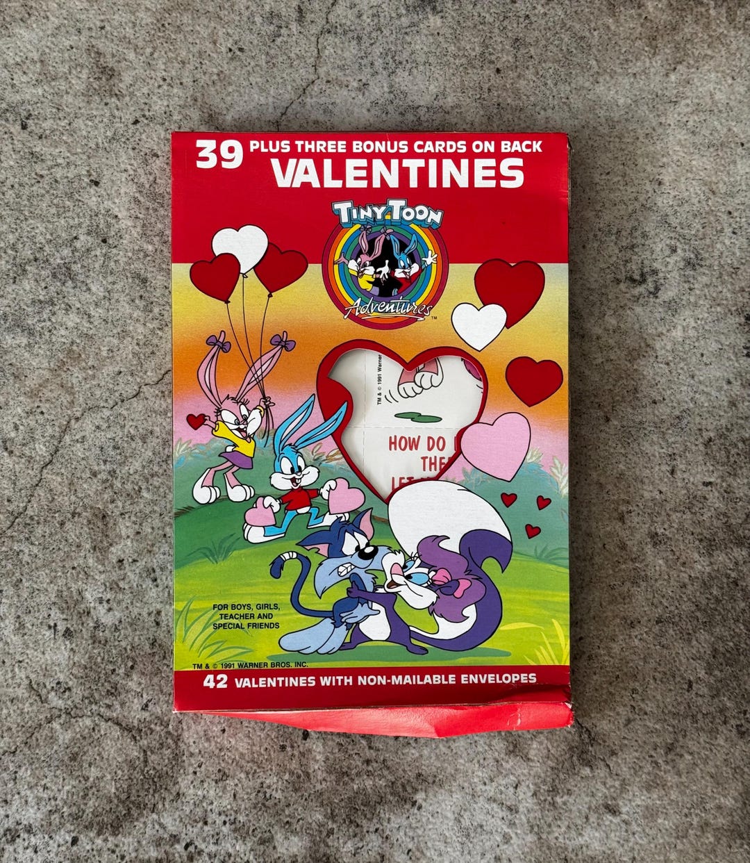 Vintage 1991 Tiny Toon Adventures Valentine Cards Set W Envelopes - Etsy