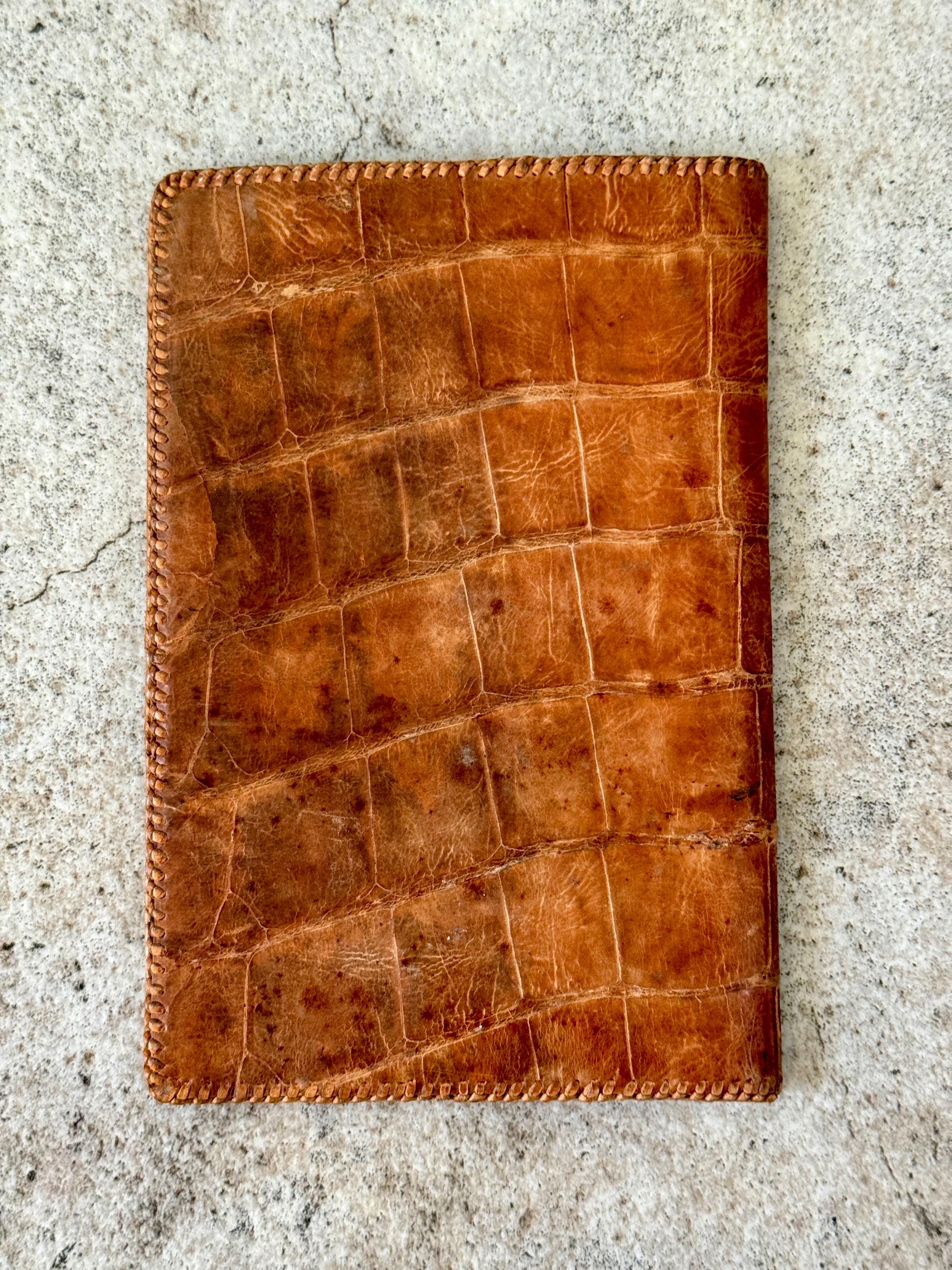 Vintage Genuine Alligator Leather Document Wallet – Hand-crafted ...