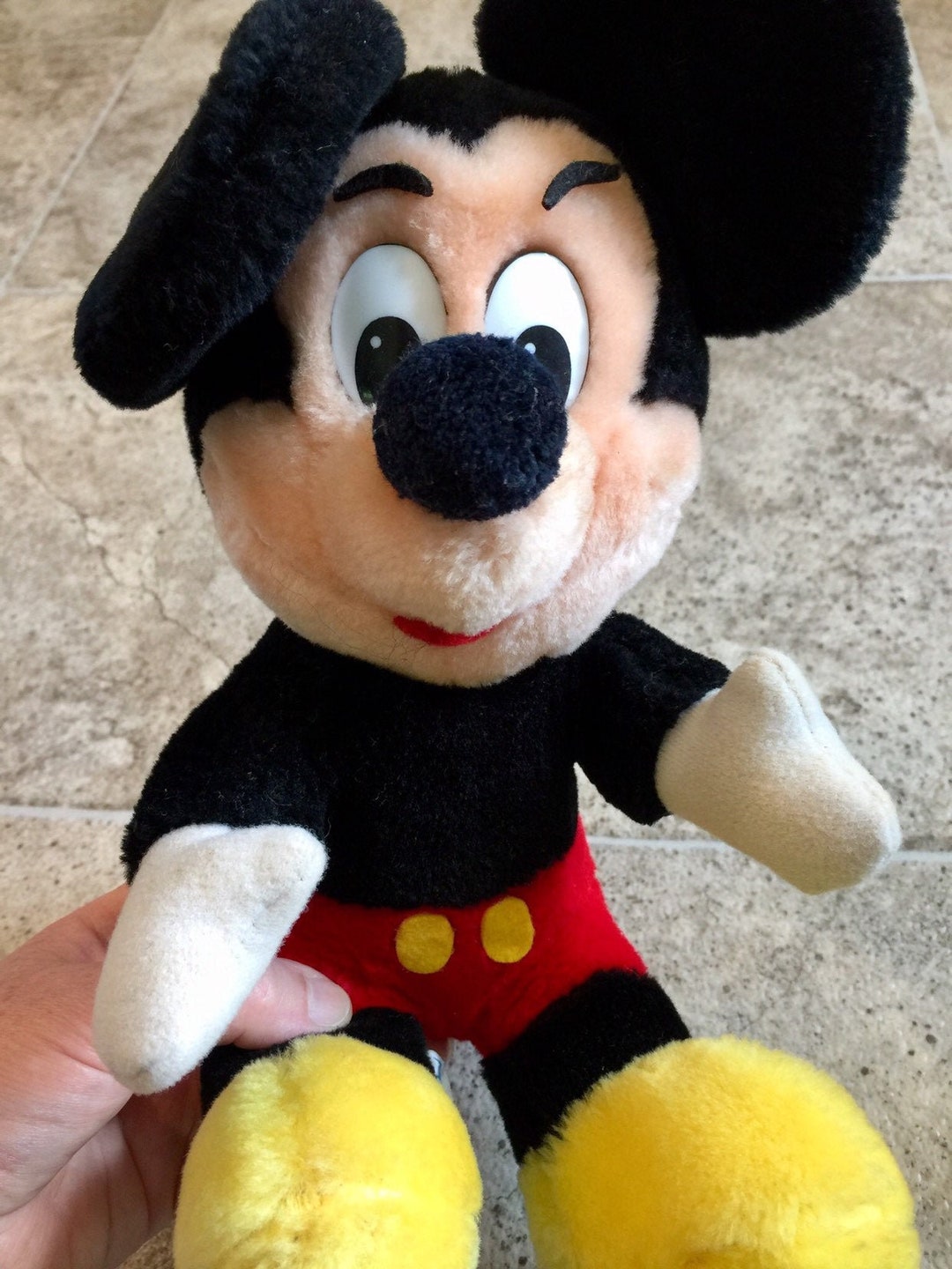 Vintage Walt Disney's Mickey Mouse Stuffed Animal, Vintage Mickey Mouse ...