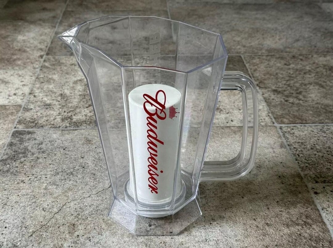 Vintage Budweiser Logo Plastic Polar Pitcher 60 Oz Pitcher With Ice ...
