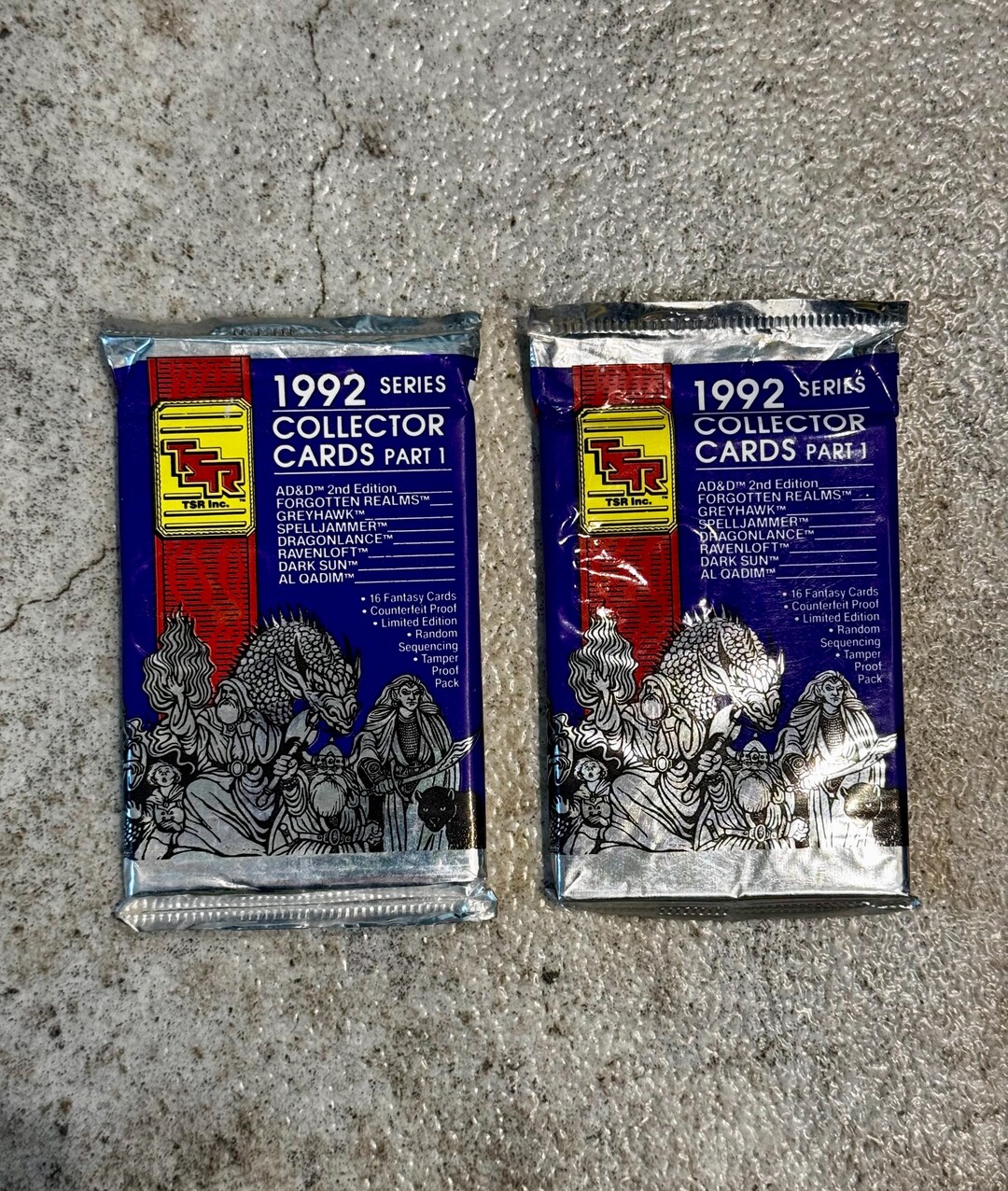 Vintage 1992 TSR Series Collector Cards Part 1 Advanced Dungeons ...