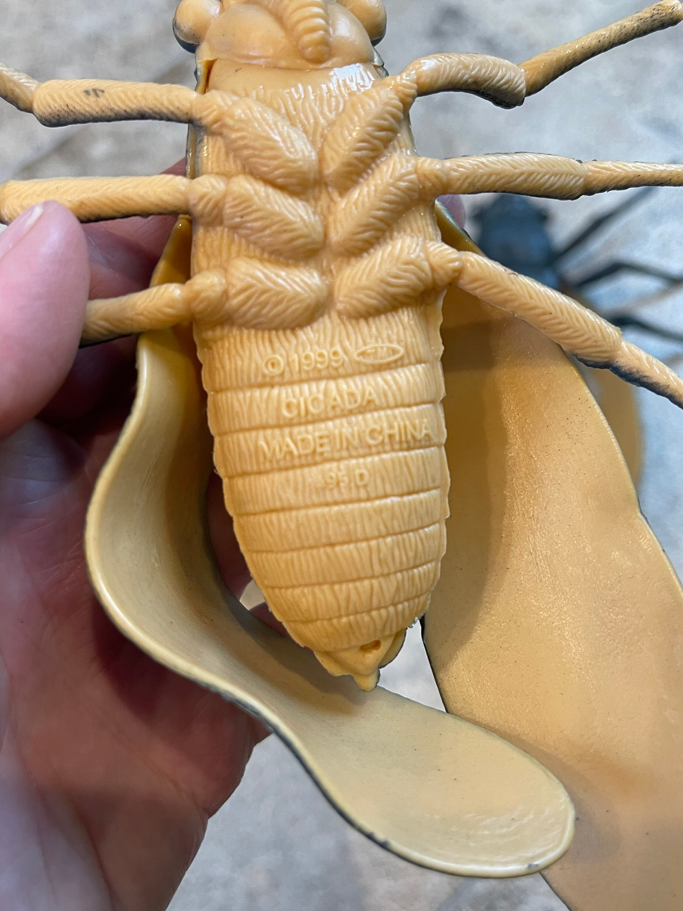 Pretend Play Vintage Plastic Bugs Plastic Cicada Toy Large Insect Toy ...