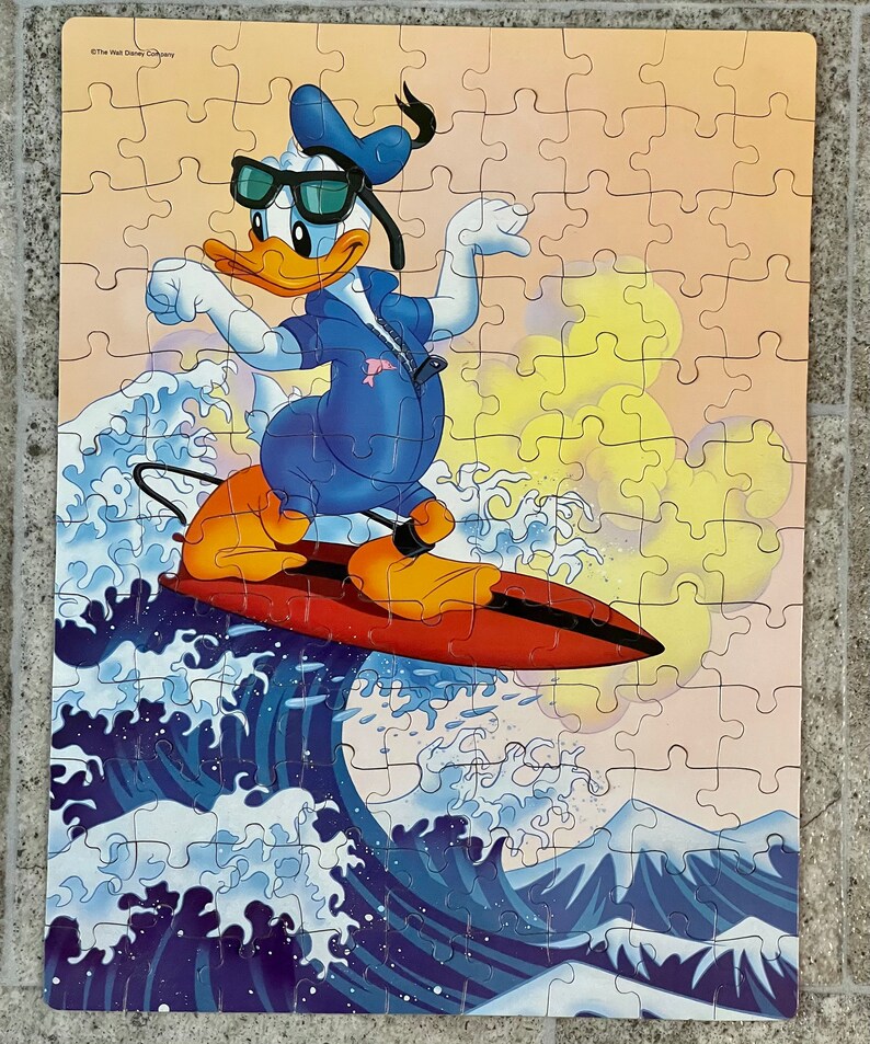 Vintage Walt Disney's Surfing Donald Duck Puzzle Vintage - Etsy