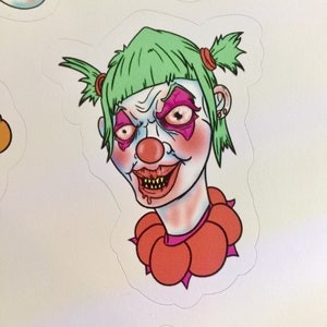 Killer Clown, Evil Clowns, Clown Stickers, Creepy Stickers, Scary ...