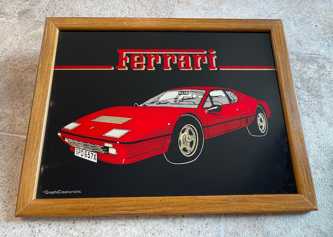 Vintage Graphicreations Inc. Ferrari Wall Hanging Vintage - Etsy