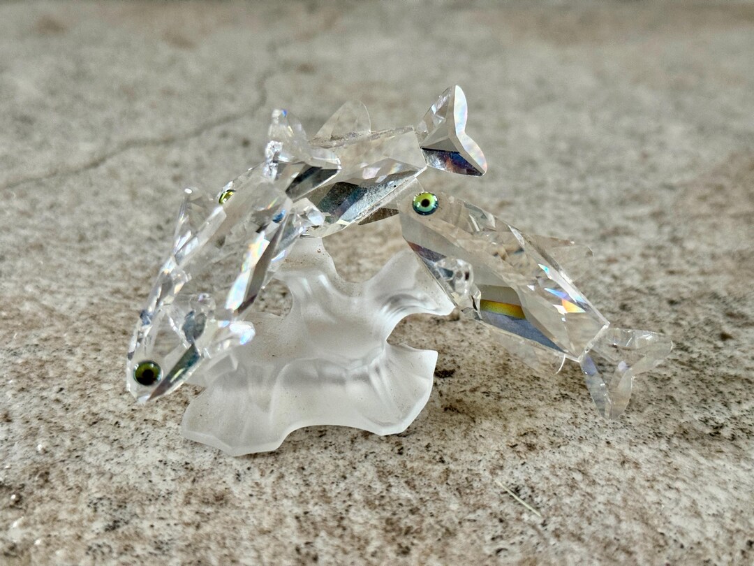 Swarovski Crystal “three South Sea Fish on Coral” Figurine – Vintage ...