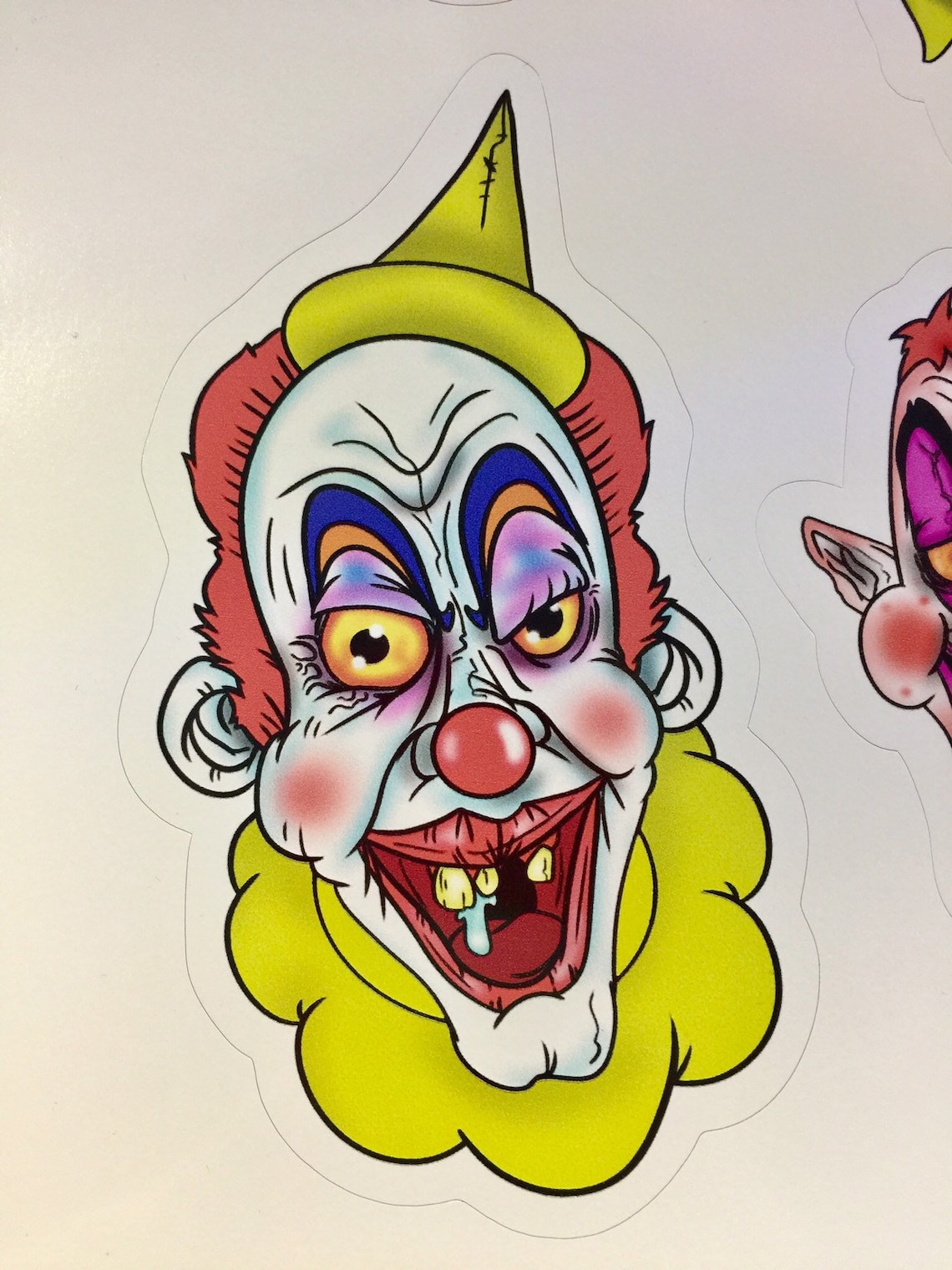 Killer Clown Evil Clowns Clown Stickers Creepy Stickers - Etsy