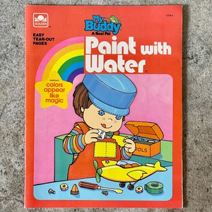 Vintage 1986 My Buddy A Real Pal Paint With Water Color Book and My ...