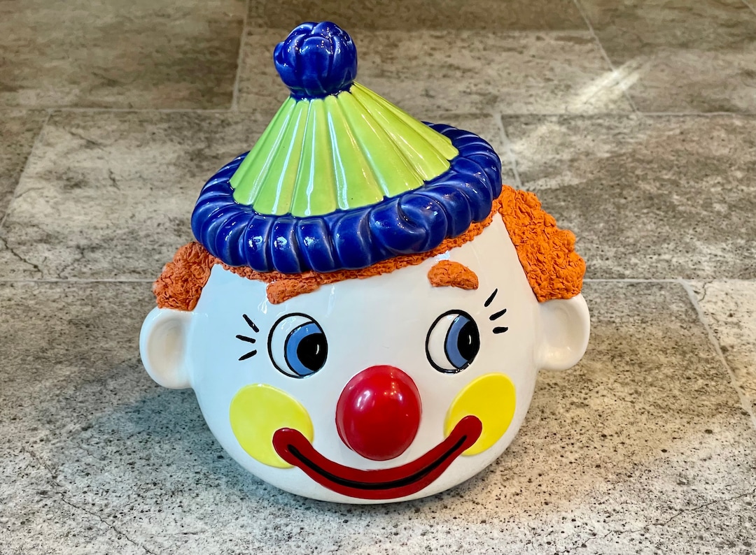 Vintage Clown Bank, Clown Bank, Clown Money Bank, Vintage Clown Figure ...