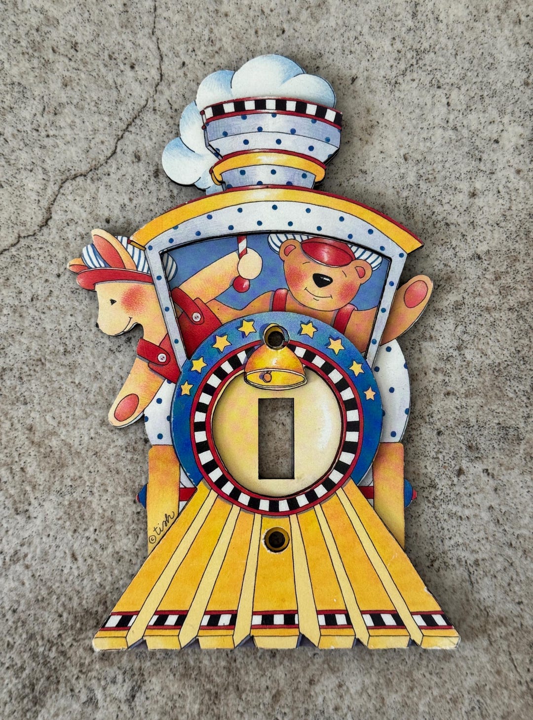 Vintage Train Light Switch Cover • Bear & Horse Nursery Decor • Frances ...