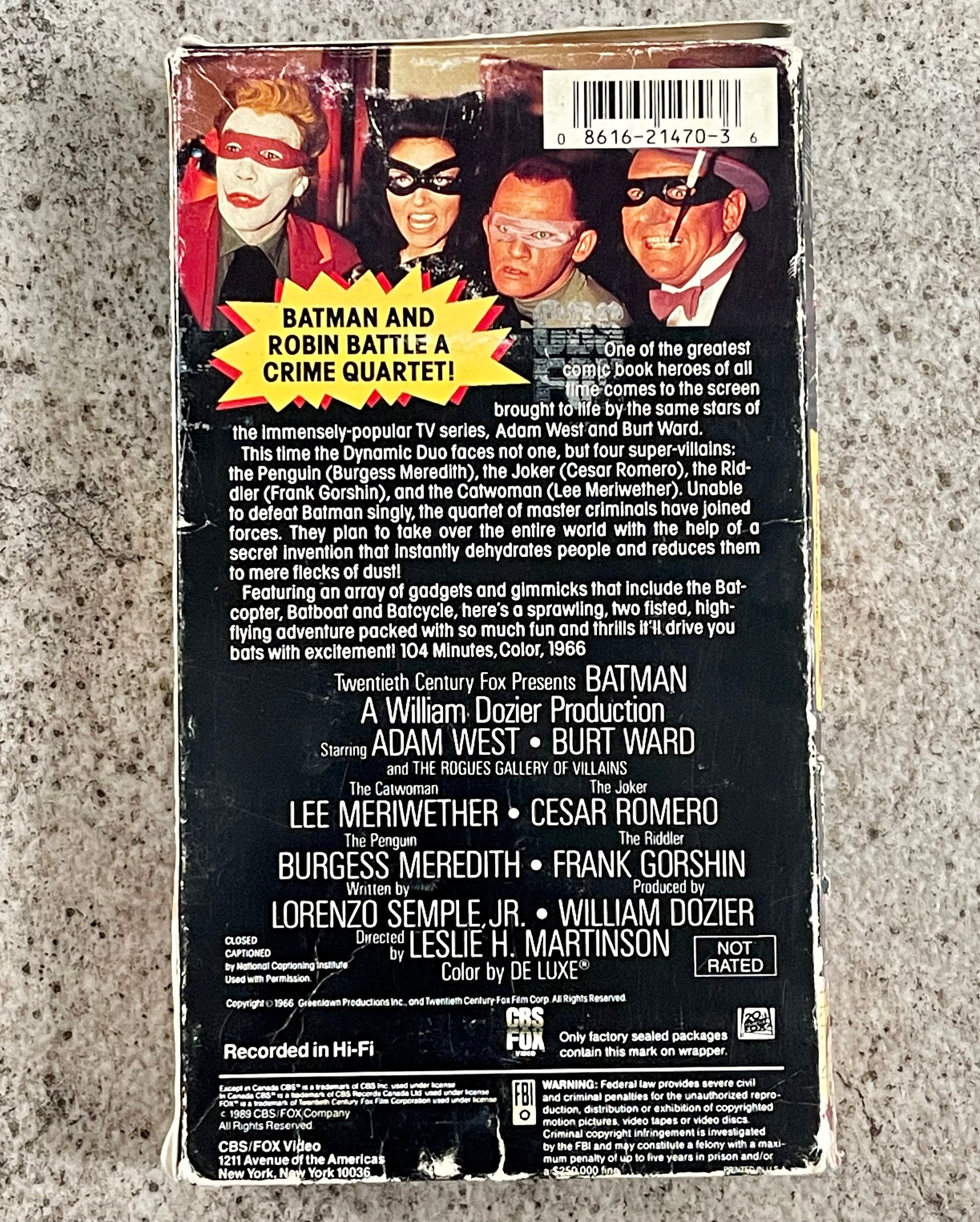Batman The Movie 1966 Vhs